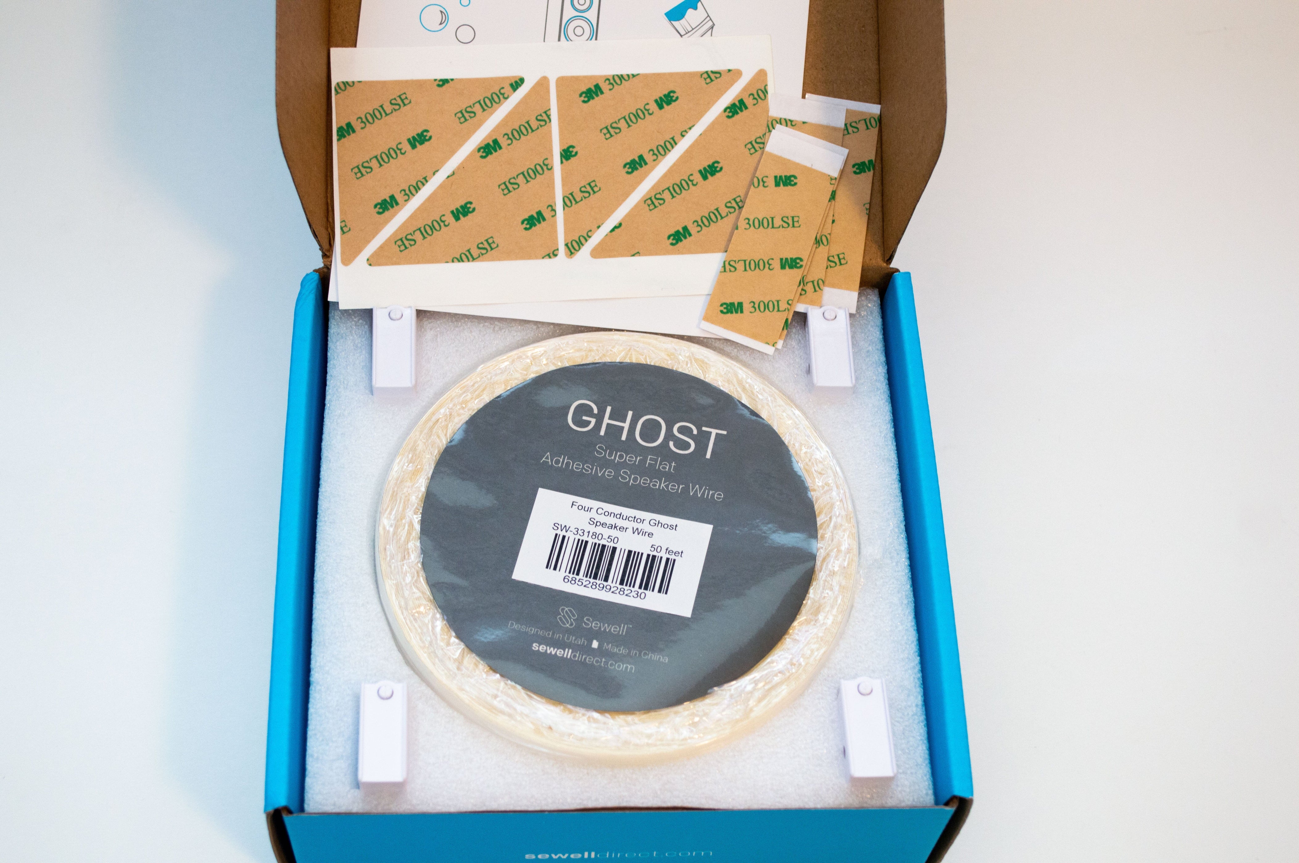 Ghost Wire 2.0, Super Flat Adhesive Wire, 16 AWG (2 conductor) or 18 A ...