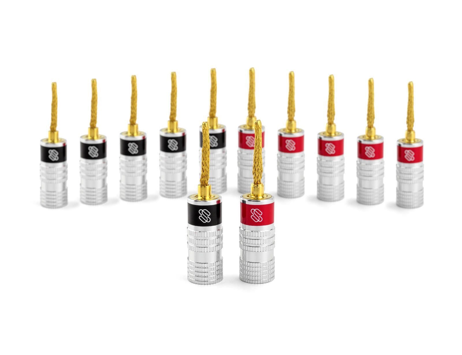 Silverback Flex Pin Speaker Connectors by Sewell | Dual Screw Gold ...