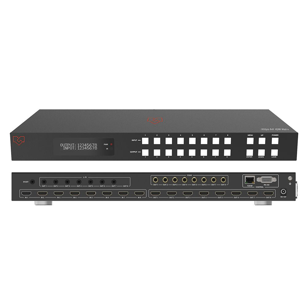 Vigillink, 8x8 HDMI 2.0 Matrix 18Gbps, VLMX-0808E — Sewell Direct