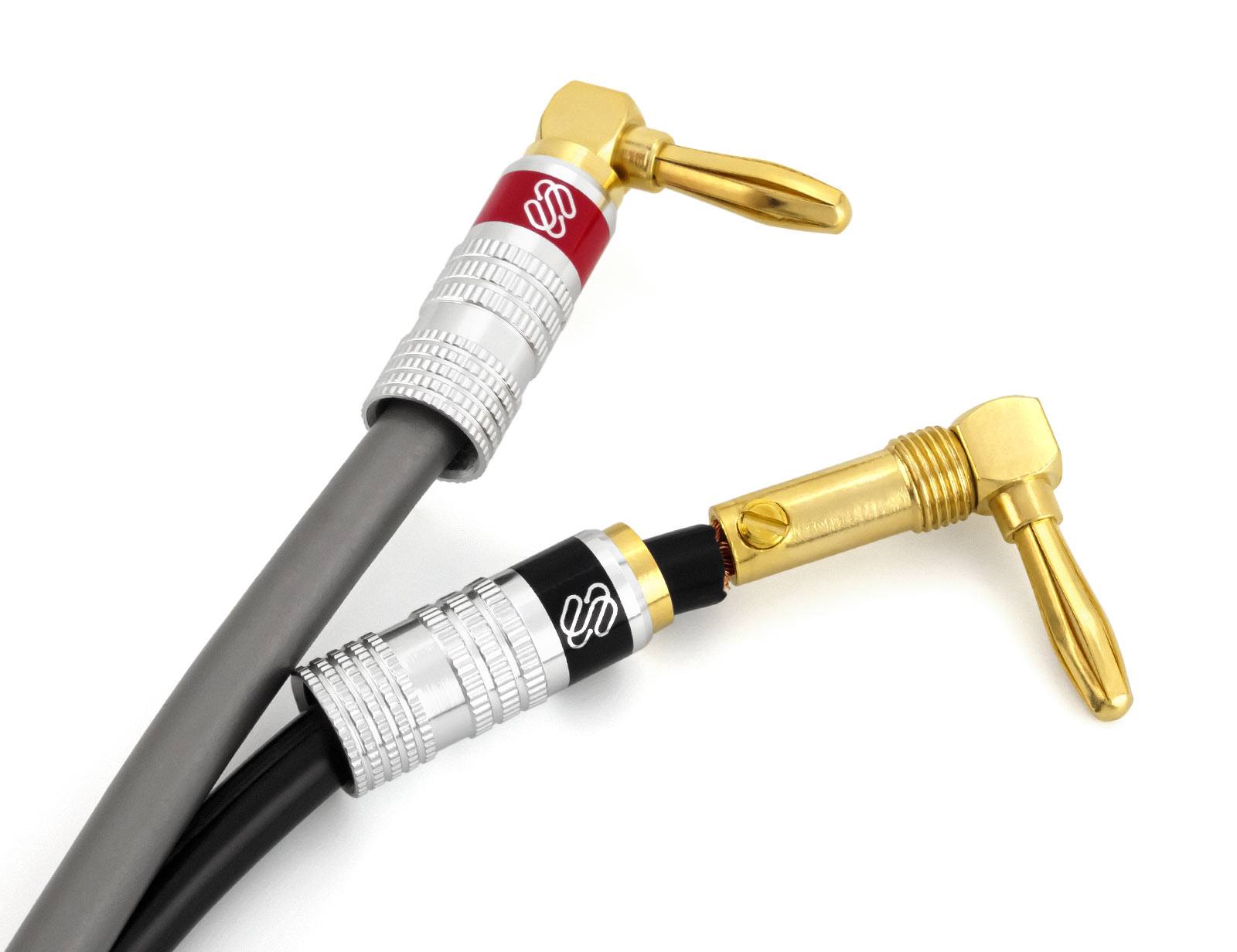 Sewell Silverback Banana Plugs with Right Angle Connectors — Sewell Direct